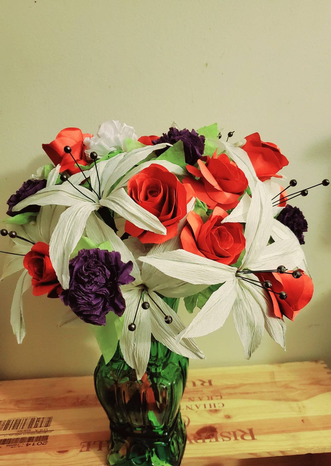 Handmade Paper Flower Bouquet - Assorted Styles - Etsy