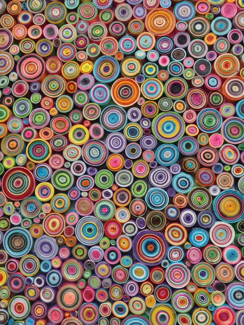 Well-rounded - Paper Quilled Circles on 20" X 15" Stretched Canvas - Etsy