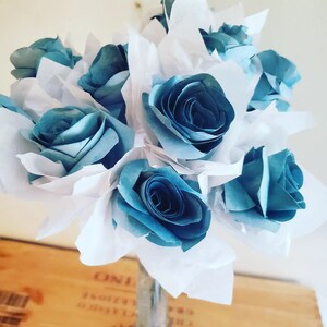 Handmade Paper Rose Bouquet (6 or 12 Paper Roses in Vase) - Etsy