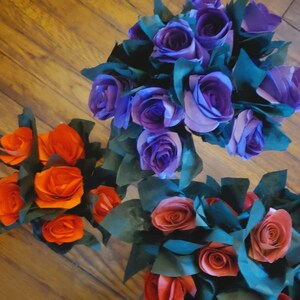 Handmade Paper Rose Bouquet (6 or 12 Paper Roses in Vase) - Etsy