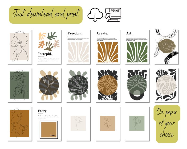Earthy Art Prints | Printable Artwork | Download and Print | Ready to ...
