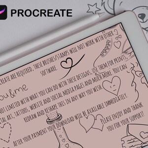100 Valentine's Day Procreate Stamps, Love Doodles Brush Set - Etsy