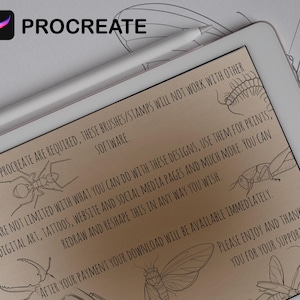 50 Insect Tattoo Stamps, Bugs and Butterfly Brush Set Procreate - Etsy