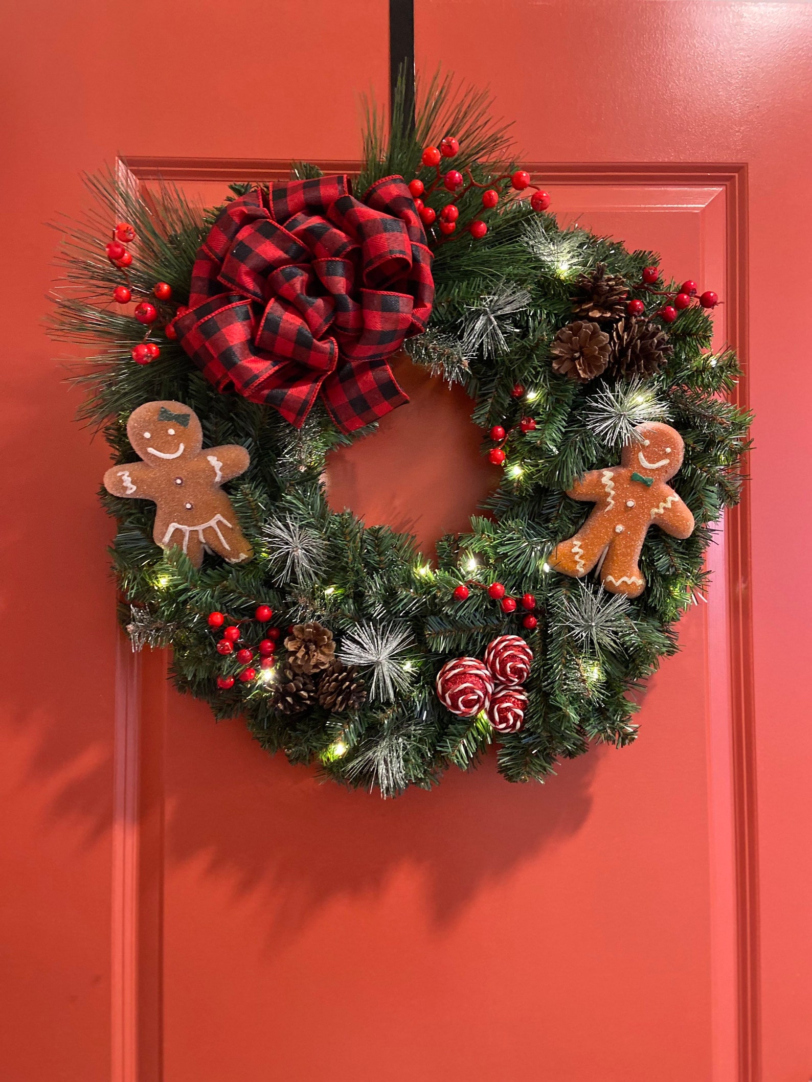 Gingerbread Christmas Wreath - Etsy