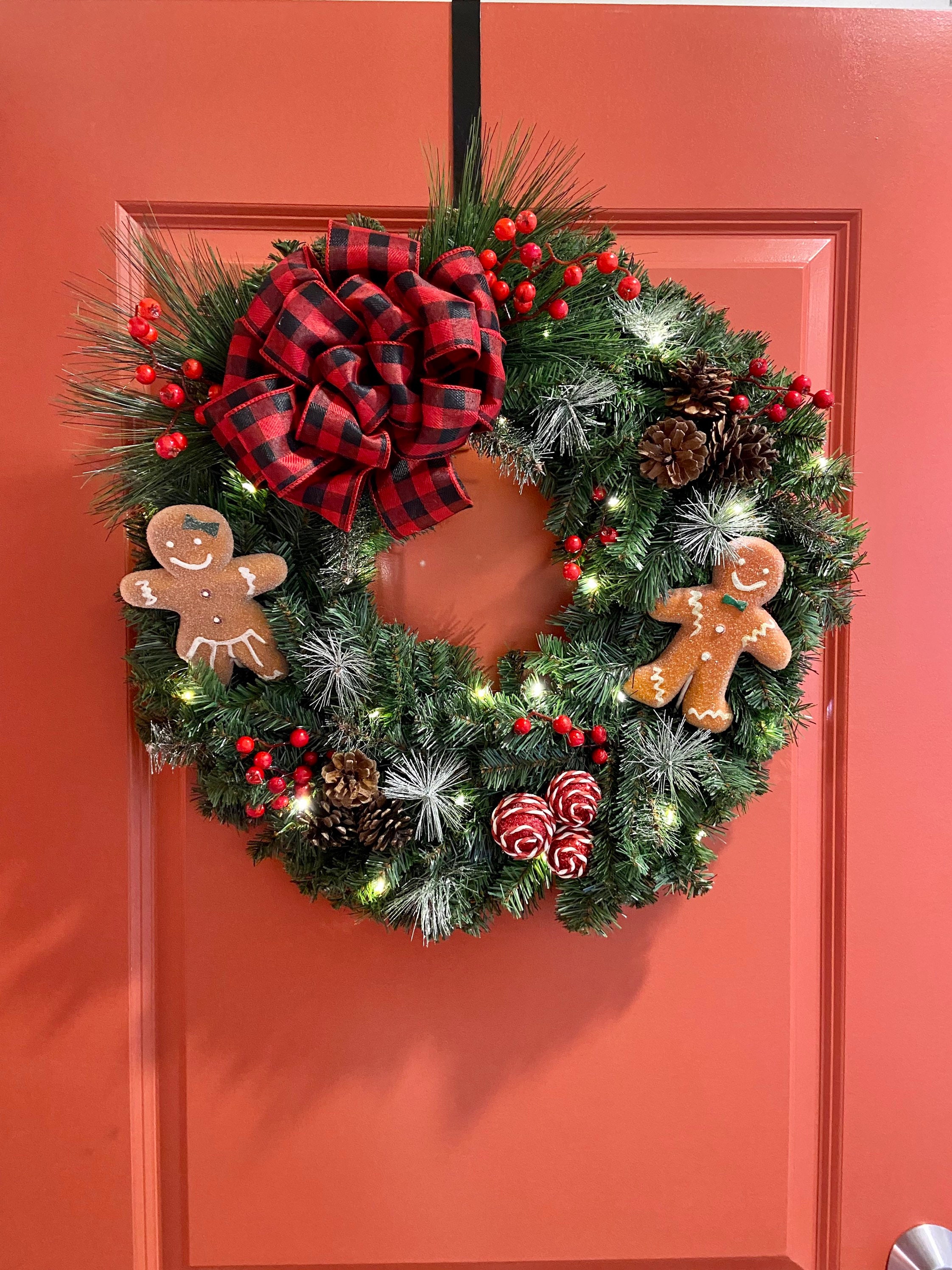 Gingerbread Christmas Wreath - Etsy