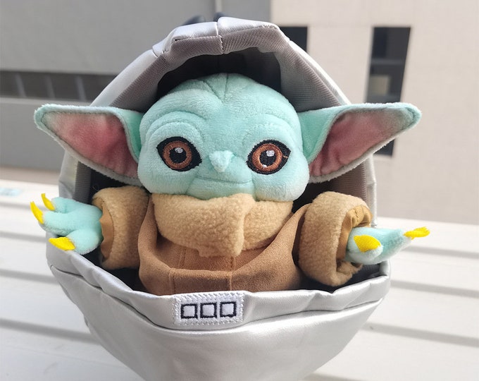 Baby Yoda in His Pod Plush - Etsy