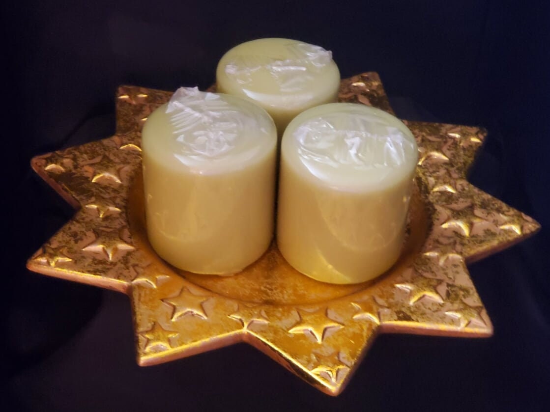 4 Vintage Centrum Ceramics Star Design Candle Holder Plates. 12 ...