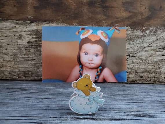 Set of 12 Baby Teddy Bear Photo Holder Perfect Baby Shower | Etsy