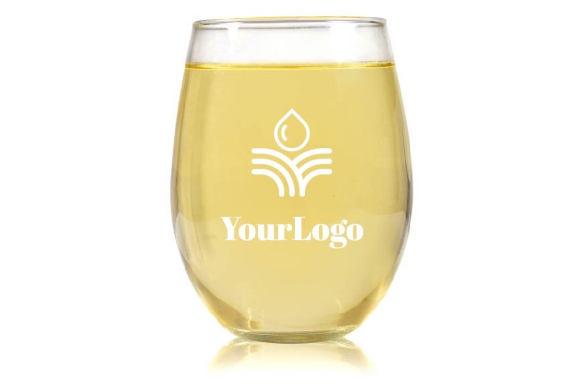 Set of 12 Corporate Wine Glasses Custom Logo Laser Engraved - Etsy