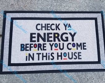 Check Your Energy Doormat - Etsy