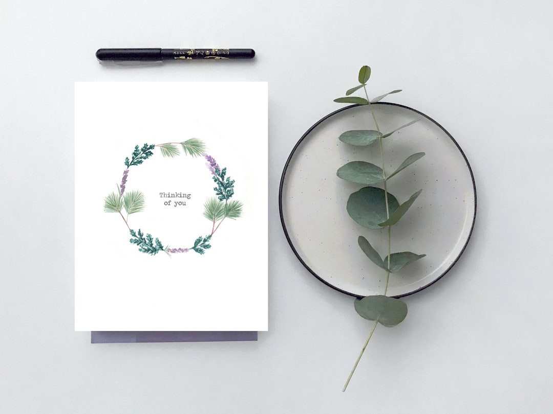 Wreath Sympathy Card Sympathy Card for Grief and Mourning Card Sending ...