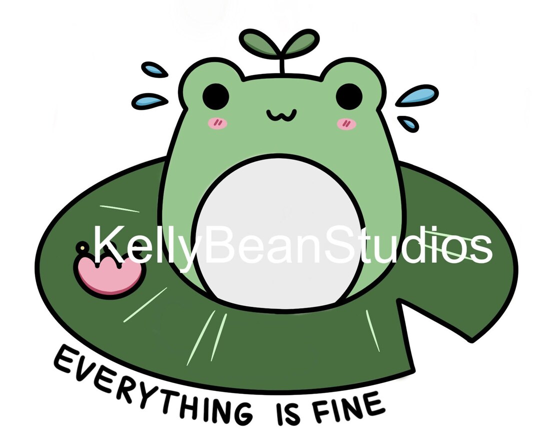 Anxiety Frog Sticker Funny Cute Sticker - Etsy