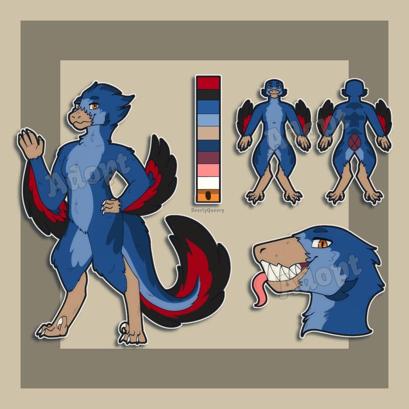 Character Red Furry - Etsy