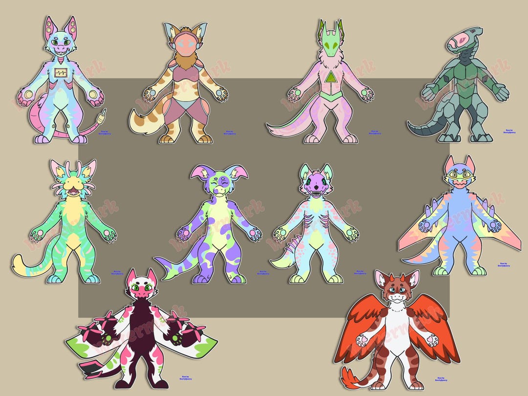 Multi-species Furry Adoptables - Set 3 - Etsy