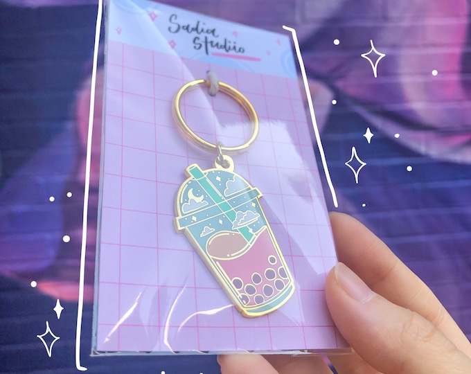 Bubble Tea Keyring - Etsy UK