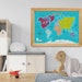 First Ever Printable Arabic World Map for Kids Wall Art, Montessori ...