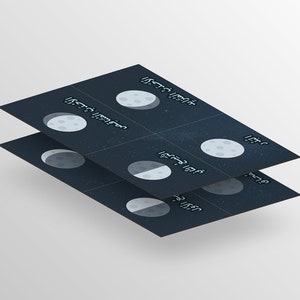 First Ever Printable Arabic Moon Cycle Poster and Flashcards, Memory ...
