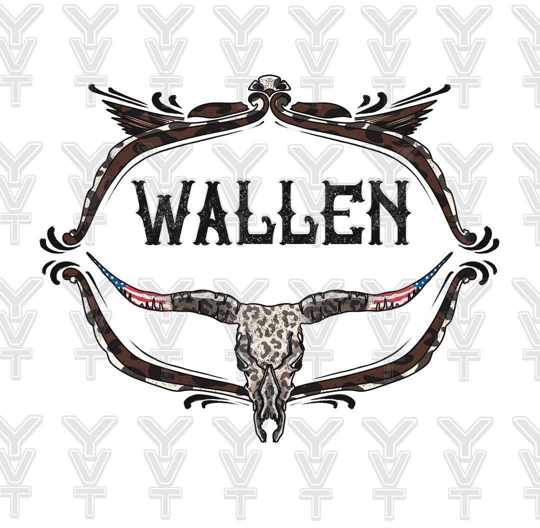 Wallen Bull Skull PNG Retro Sublimations, Designs Downloads, Shirt ...