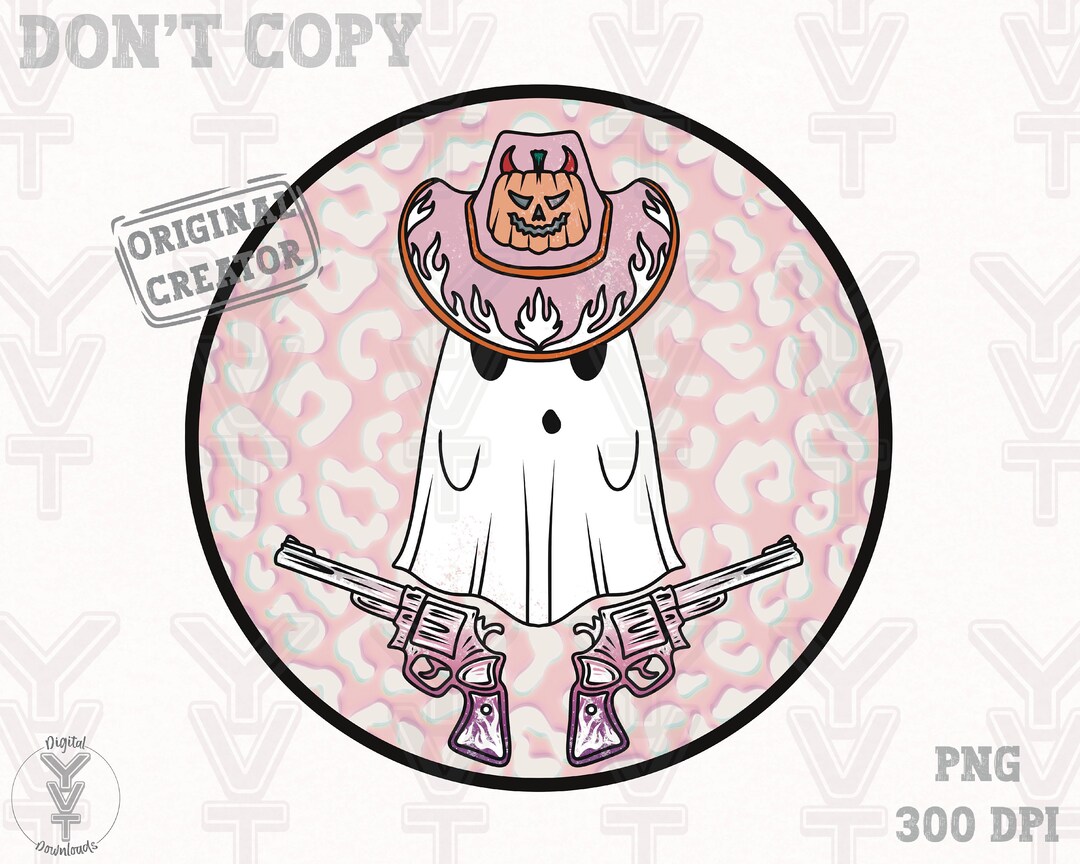Halloween Western Ghost Png, Ghoul Spooky Design Png,sublimation Design ...