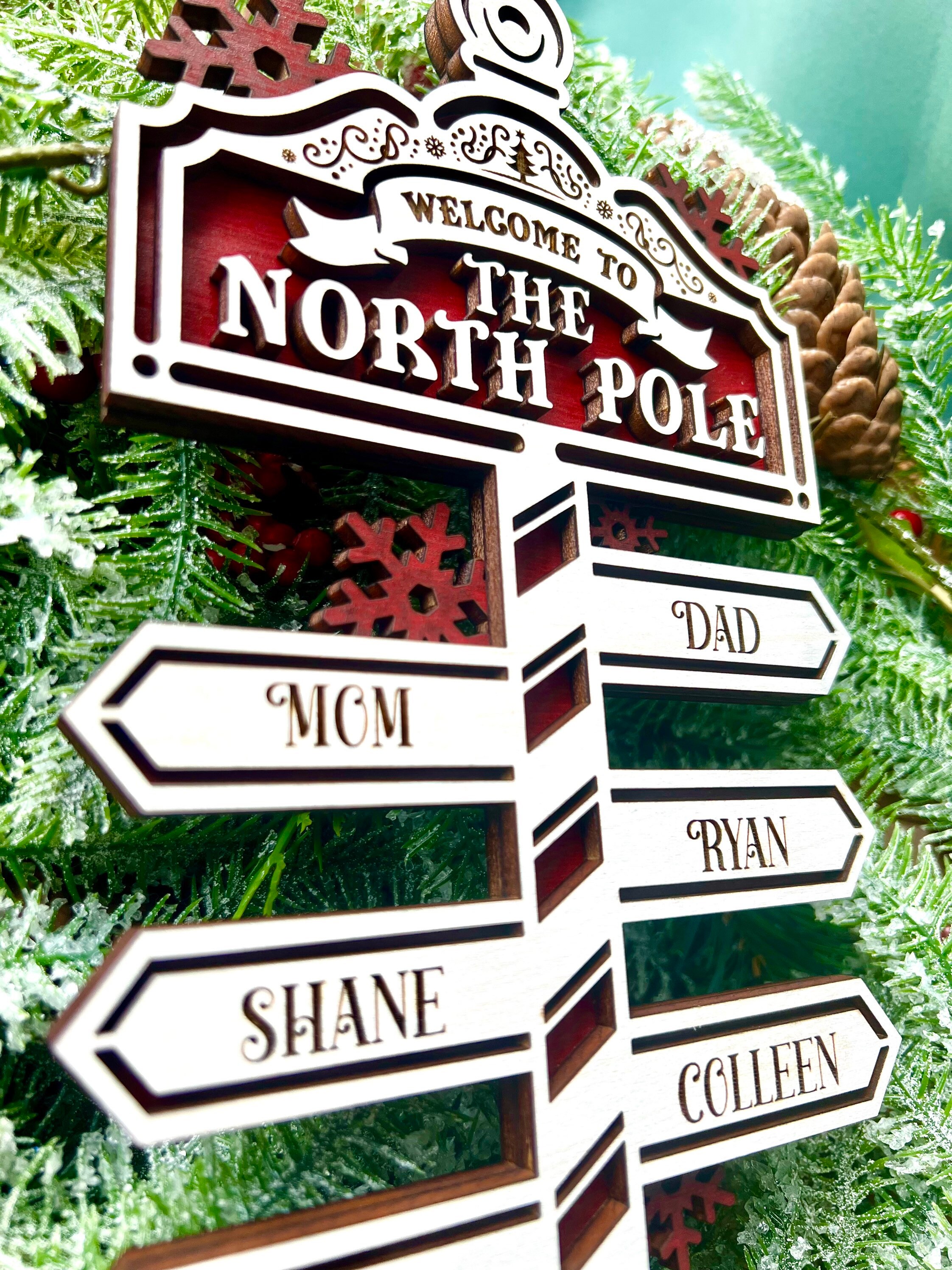 North Pole Family Christmas Sign Christmas Gift 2022 - Etsy