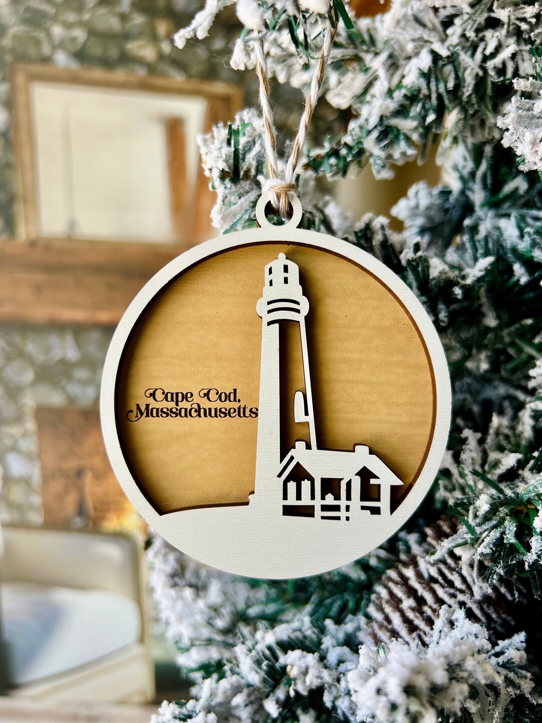 Lighthouse Christmas Ornament - Coastal Lighthouse Souvenir Ornament ...