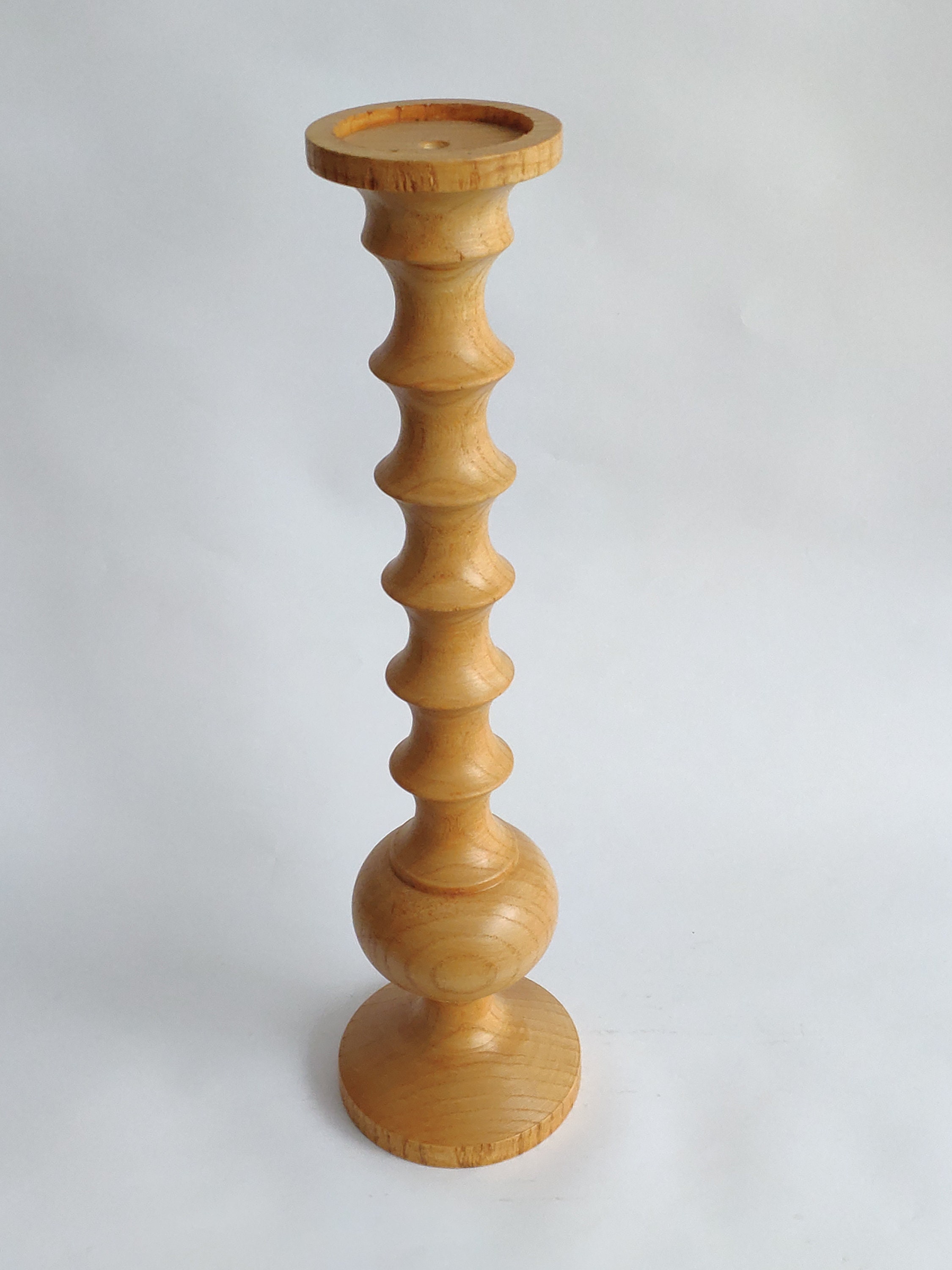 Tall Candlesticks, Wooden Candle Stand, Minimalist Art Decor, Natural ...