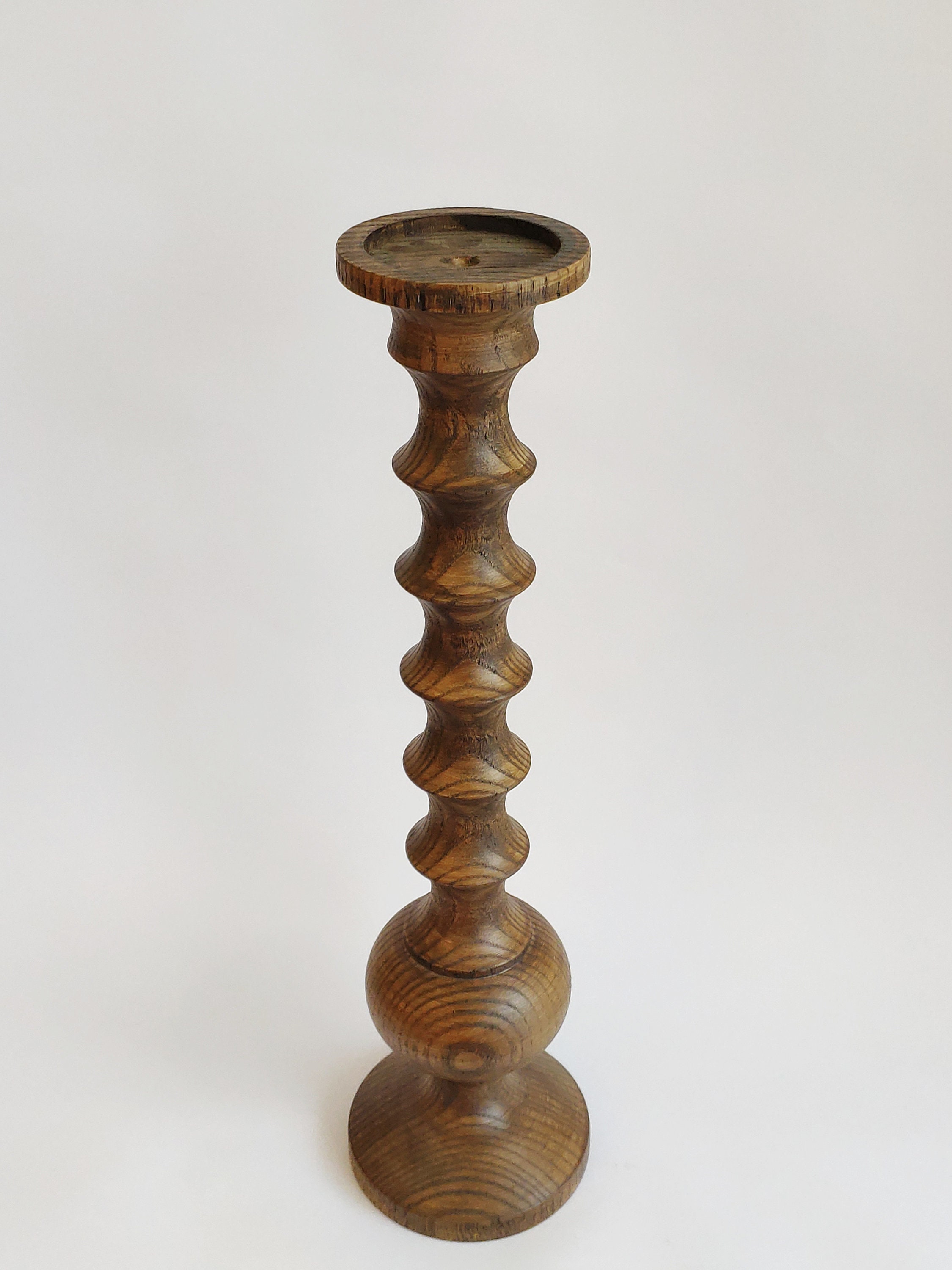 Tall Candlesticks, Wooden Candle Stand, Minimalist Art Decor, Natural ...