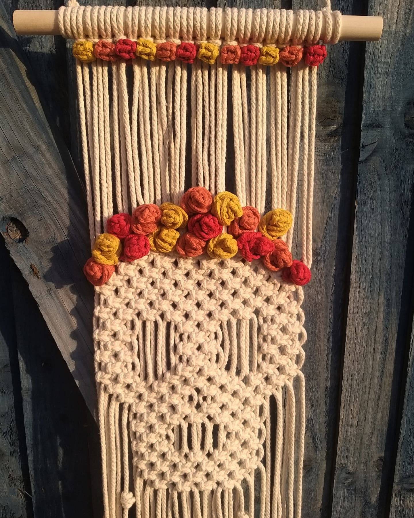 Macrame Skull With Rose Crown Wall Hanging - Etsy