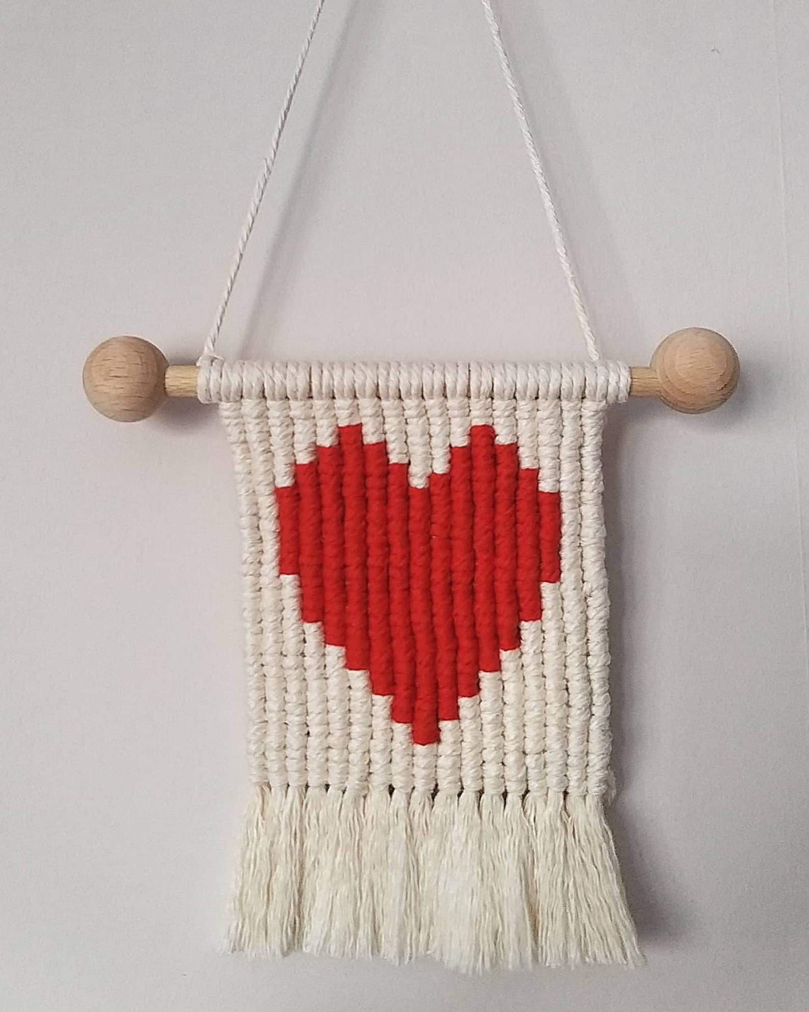 Mini Macrame Heart Wall Hanging - Etsy