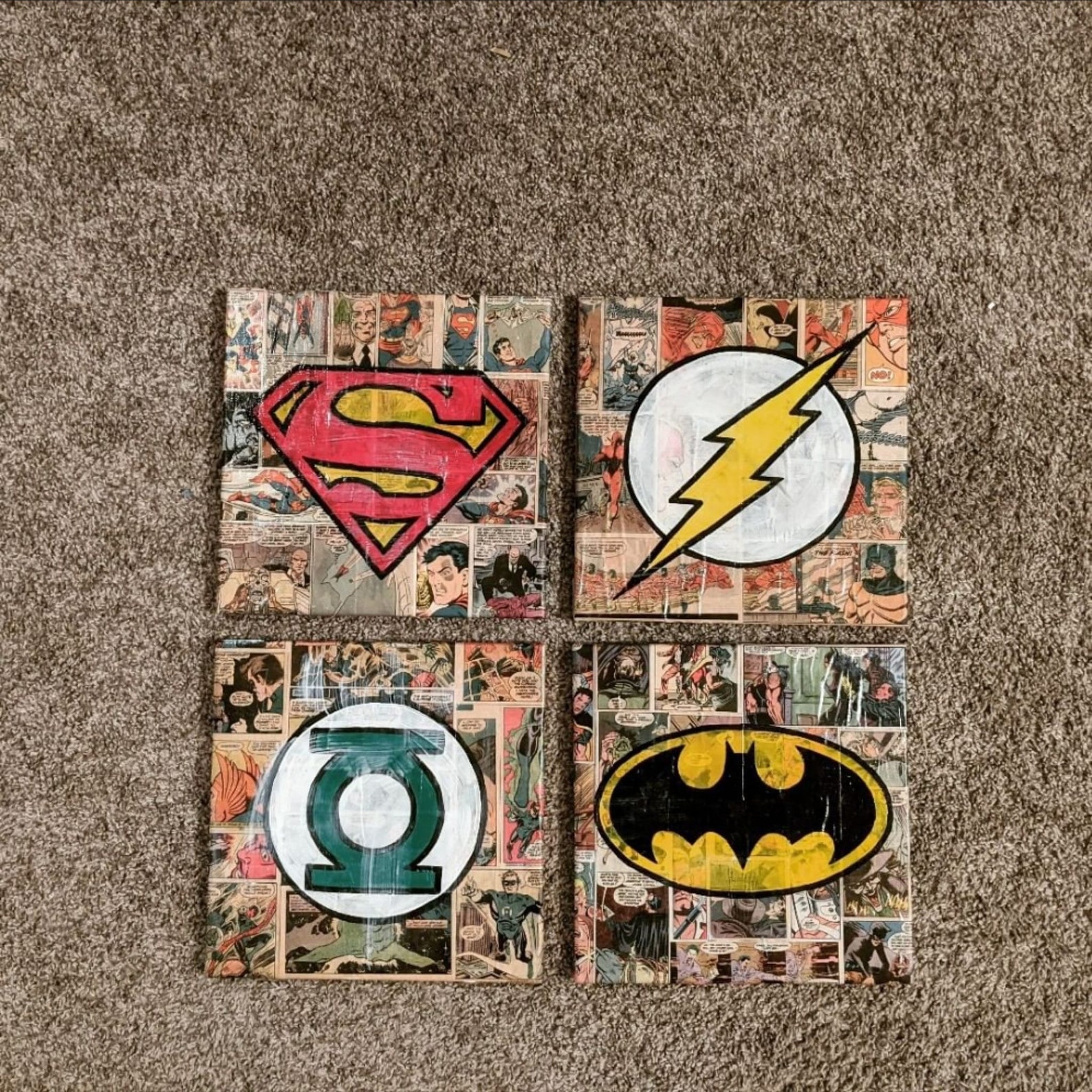 Justice League Comic Collage - Etsy
