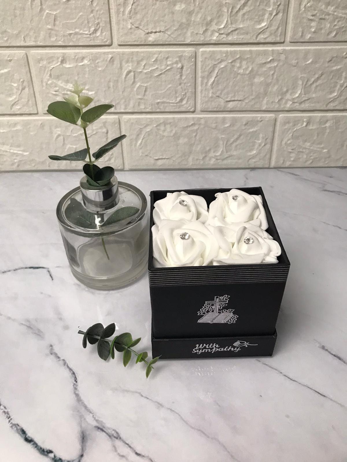 Floral Arrangement, Flower Box, Funeral, With Sympathy, Deepest ...