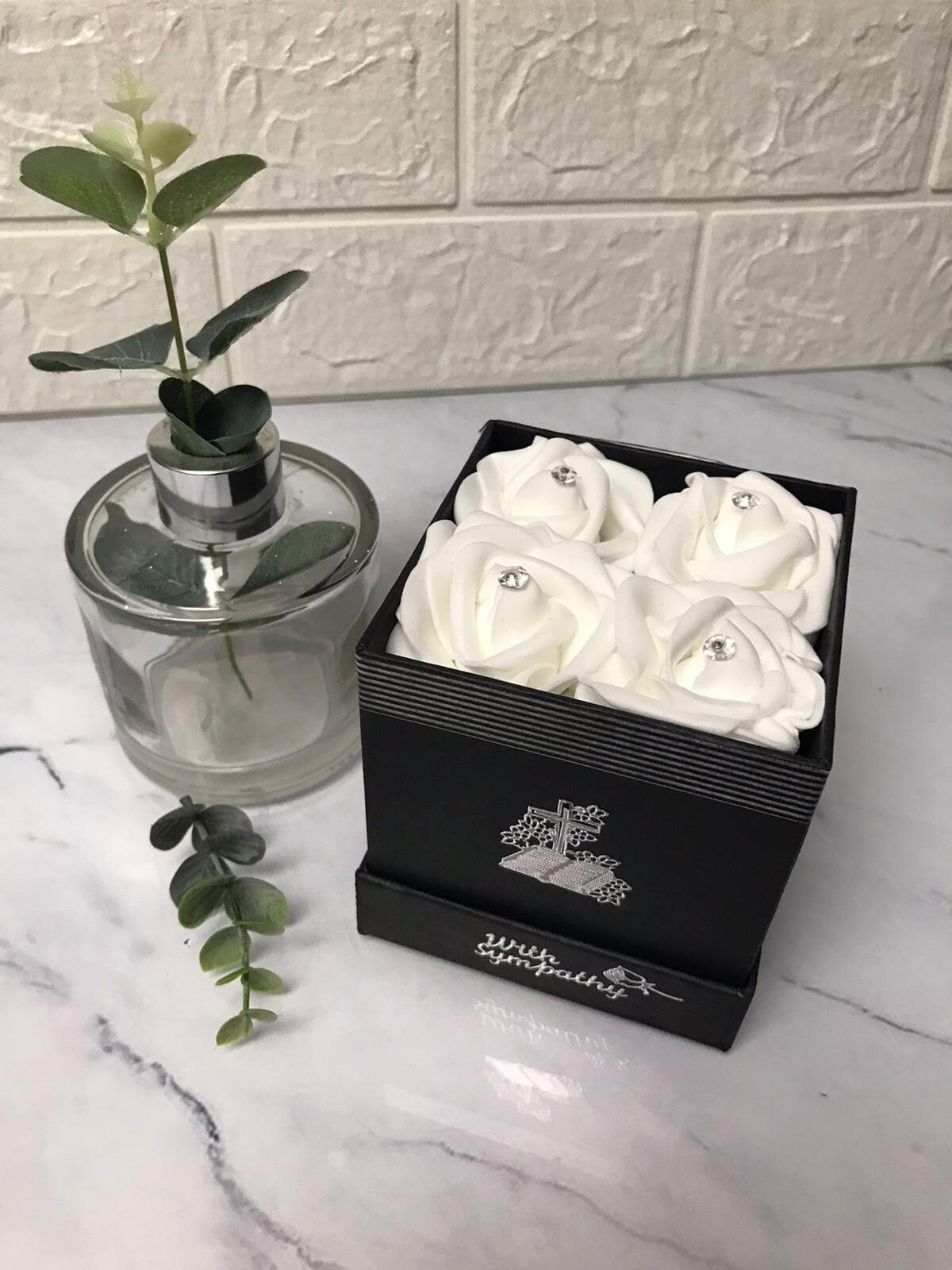 Floral Arrangement, Flower Box, Funeral, With Sympathy, Deepest ...