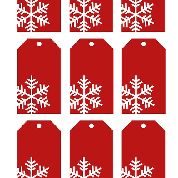 Printable Snowflake Gift Tags Holiday Gift Tags Printable | Etsy