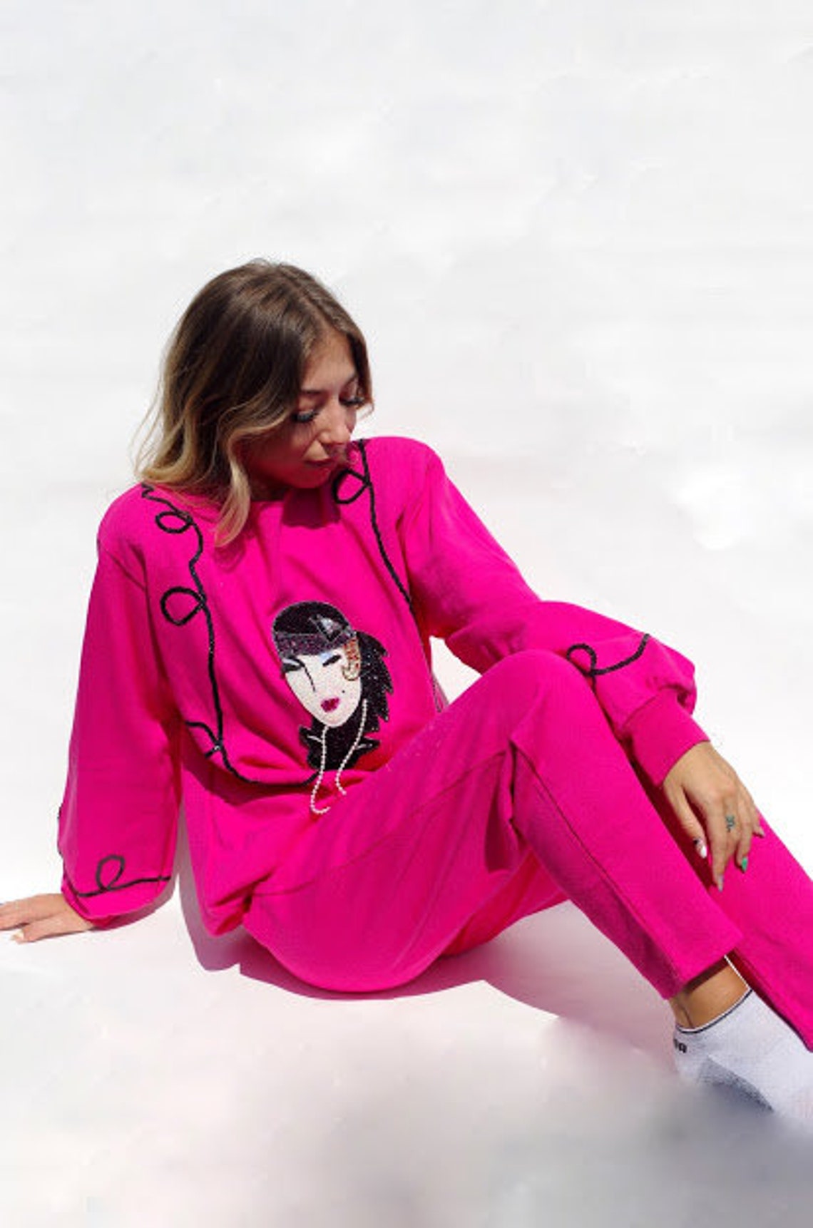 Two Piece Knit Pant Set - Etsy