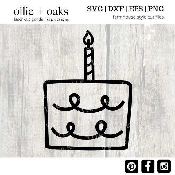 First Birthday Cake SVG First Birthday SVG Hand-drawn - Etsy