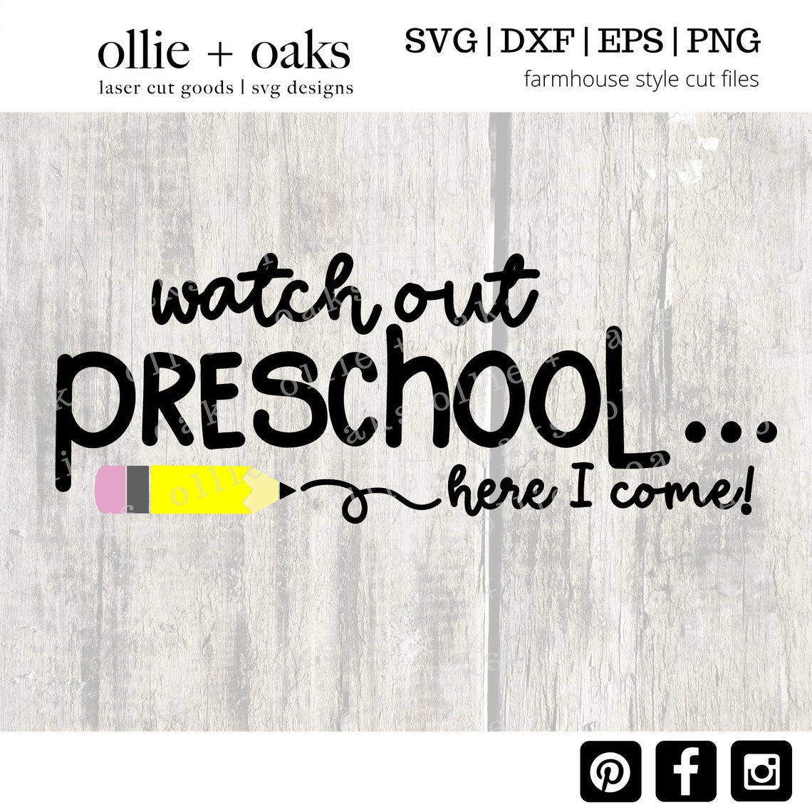 Watch Out Preschool SVG Preschool SVG Prek Svg School - Etsy