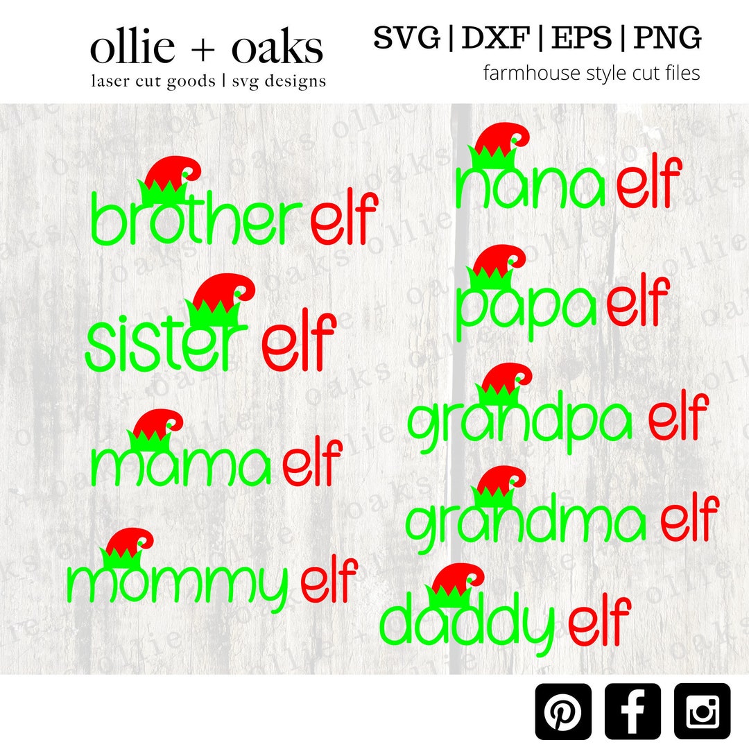 Family of Elves SVG Elves SVG family Svg Christmas Svg Elf SVG Svg Cut ...