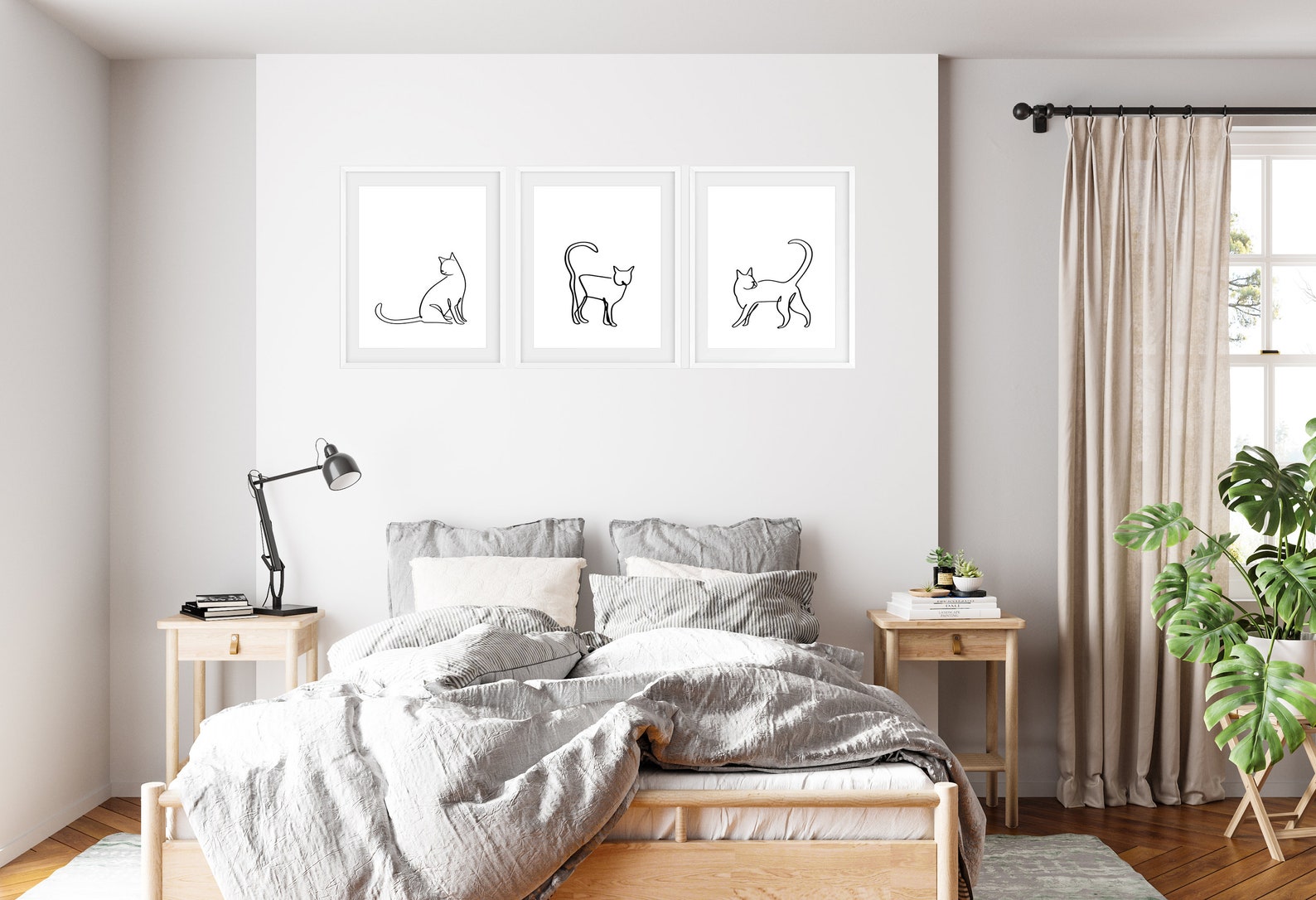 Cat Print Cat Printable Cat Wall Art Cat Poster Cat Art | Etsy