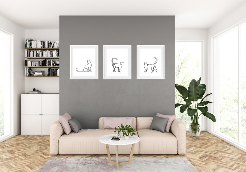 Cat Print Cat Printable Cat Wall Art Cat Poster Cat Art | Etsy