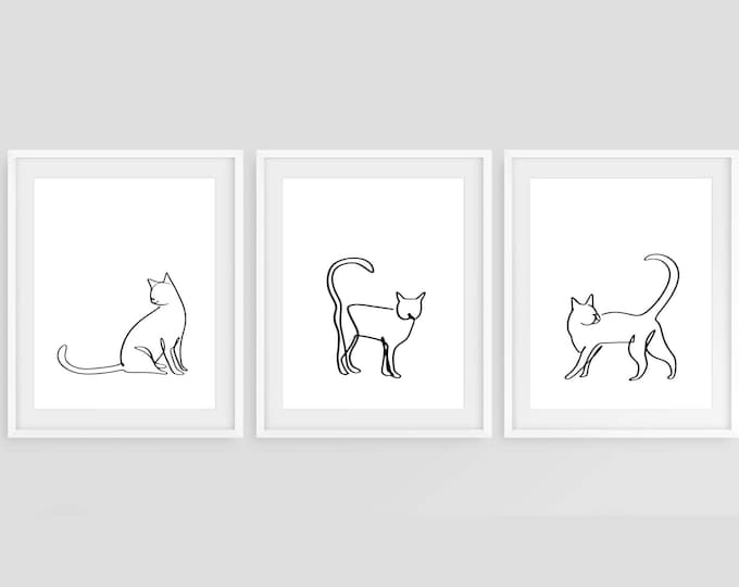 Cat Print Cat Printable Cat Wall Art Cat Poster Cat Art - Etsy
