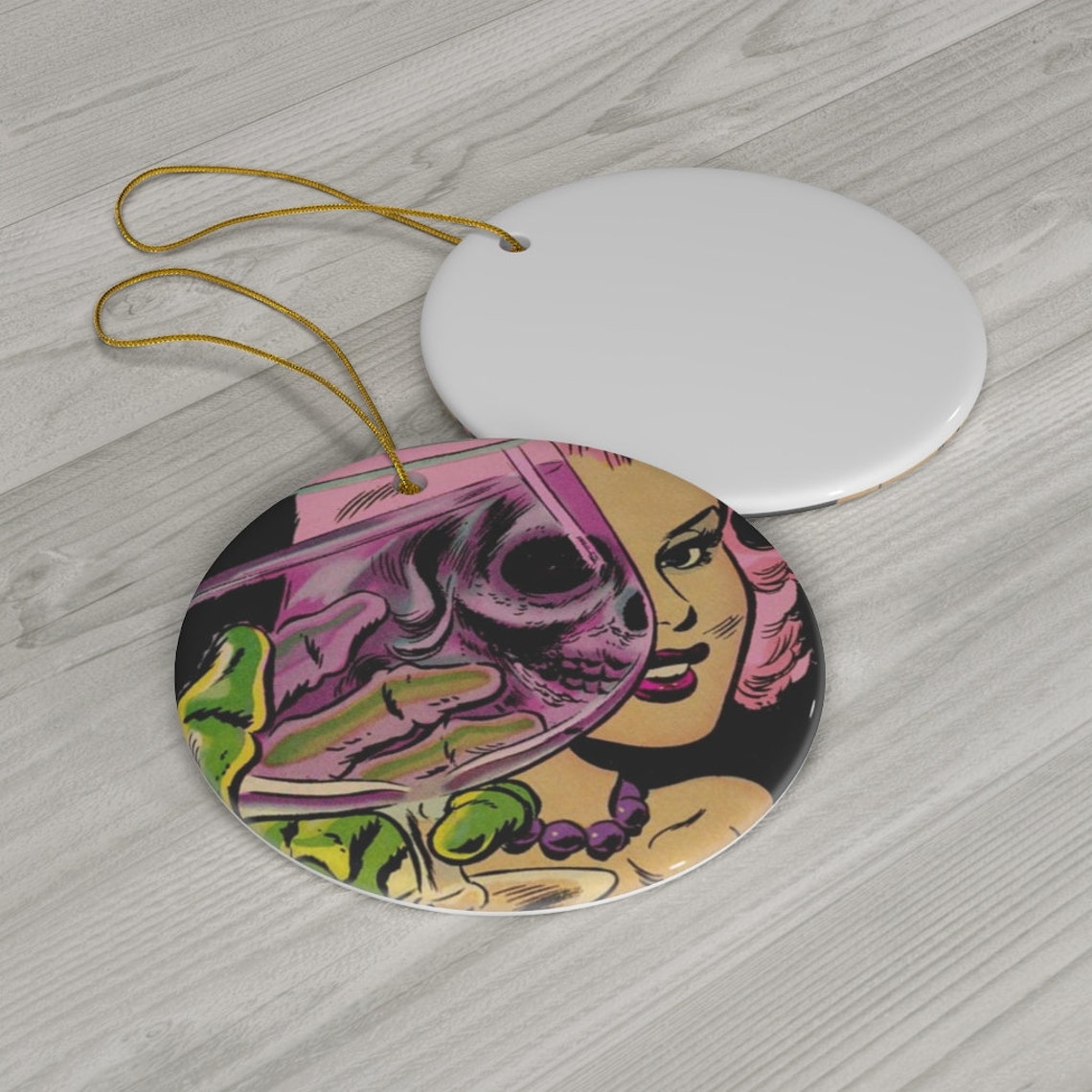 Pinky Horror Round Ceramic Ornaments Halloween Xmas Gift Comic | Etsy