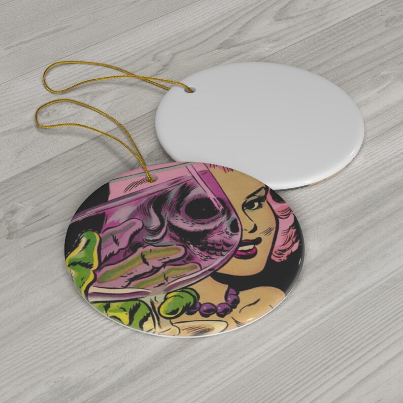 Pinky Horror Round Ceramic Ornaments Halloween Xmas Gift Comic - Etsy