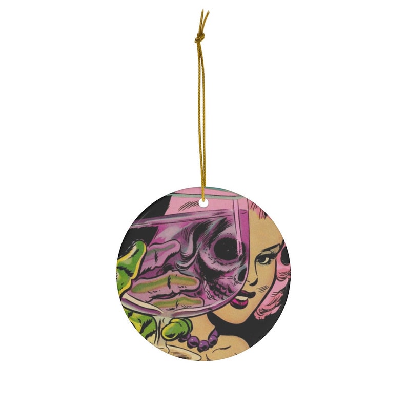 Pinky Horror Round Ceramic Ornaments Halloween Xmas Gift Comic - Etsy