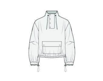 Bomber Jacket Set 1_CAD Technical Drawing Template_adobe Illustrator ...