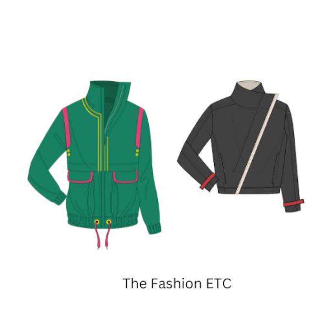 Sporty Jacket Set_cad Technical Drawing Template_adobe Illustrator - Etsy