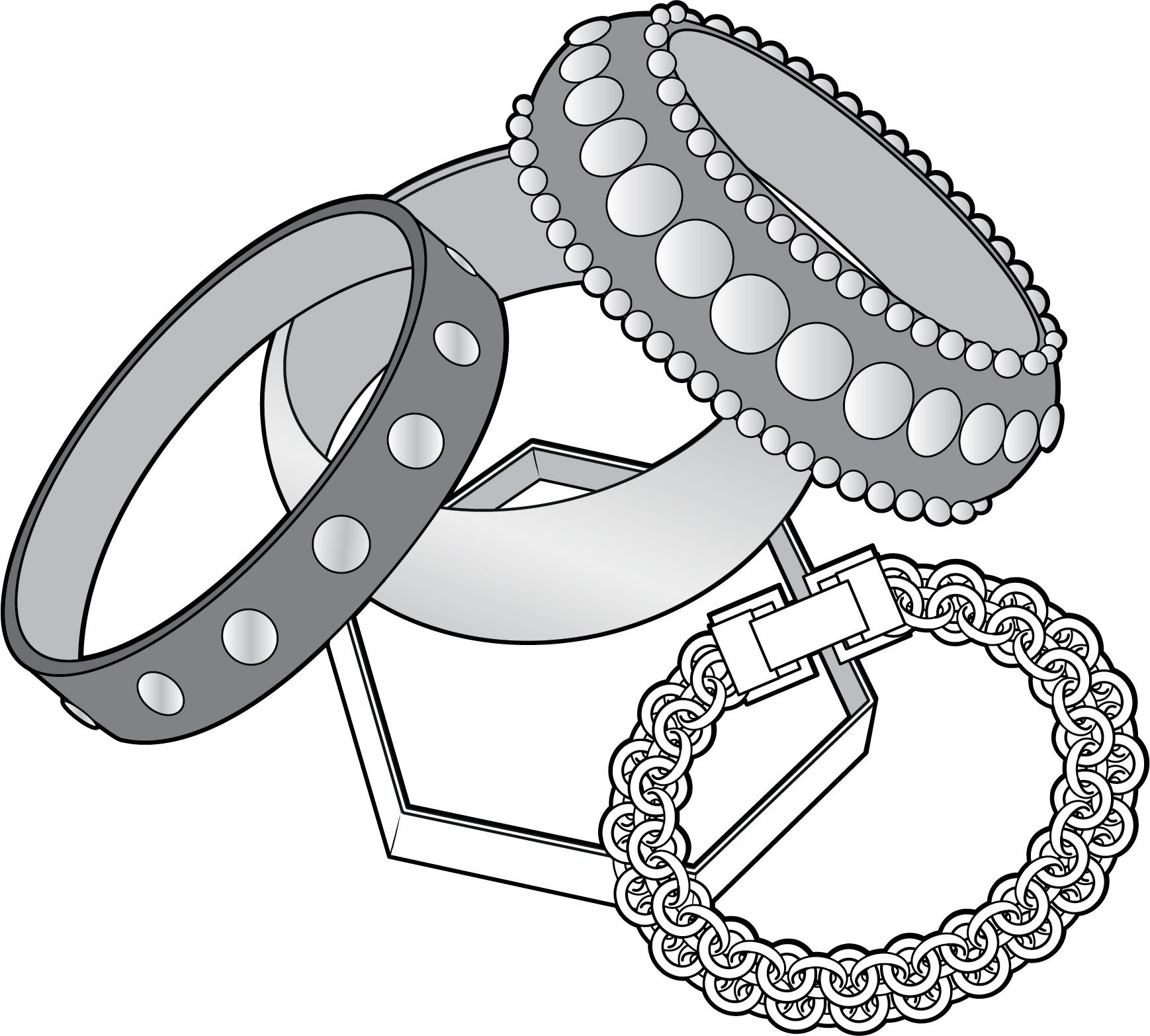 JEWELLERY SET 1_CAD Technical Drawing_adobe Illustrator - Etsy