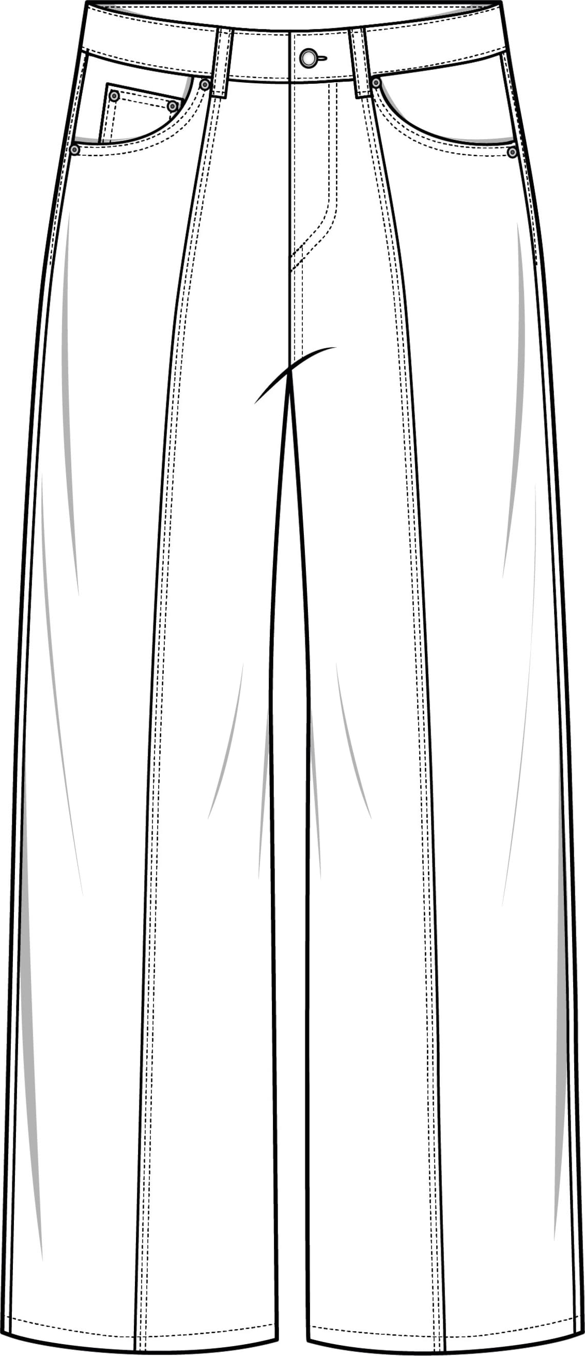 DENIM JEANS PACK 1 _CAD Technical Drawing Designs_adobe Illustrator - Etsy