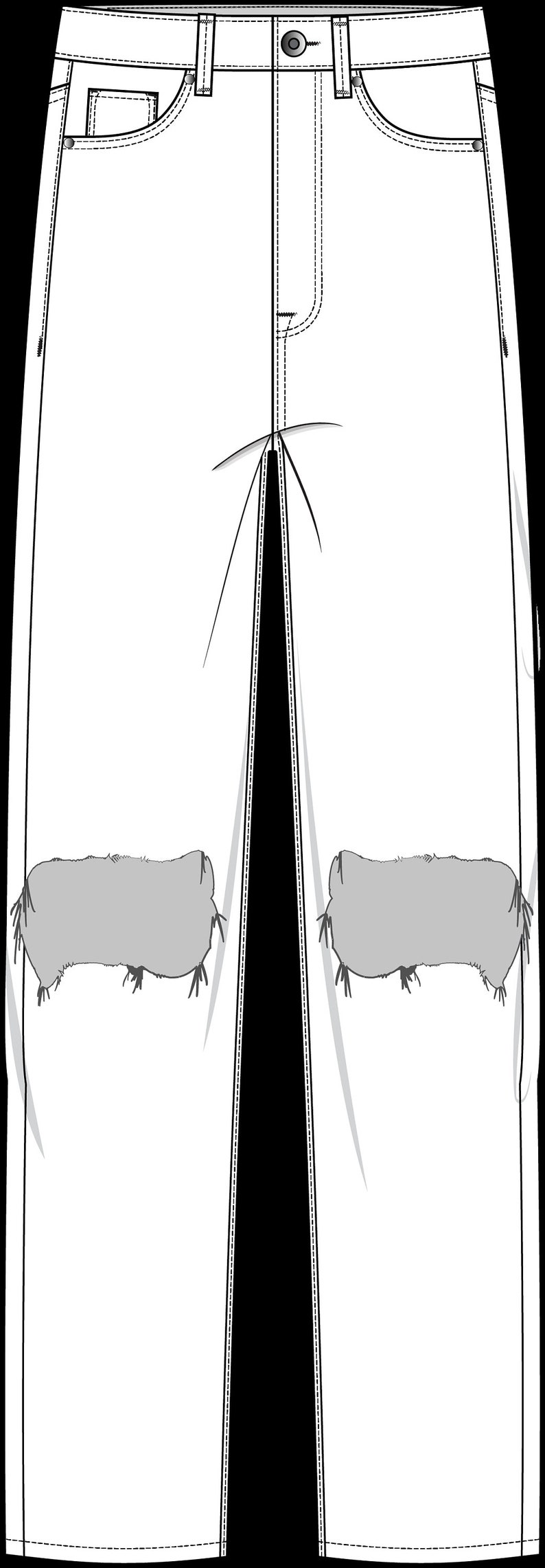 DENIM JEANS PACK 1 _CAD Technical Drawing Designs_adobe Illustrator - Etsy