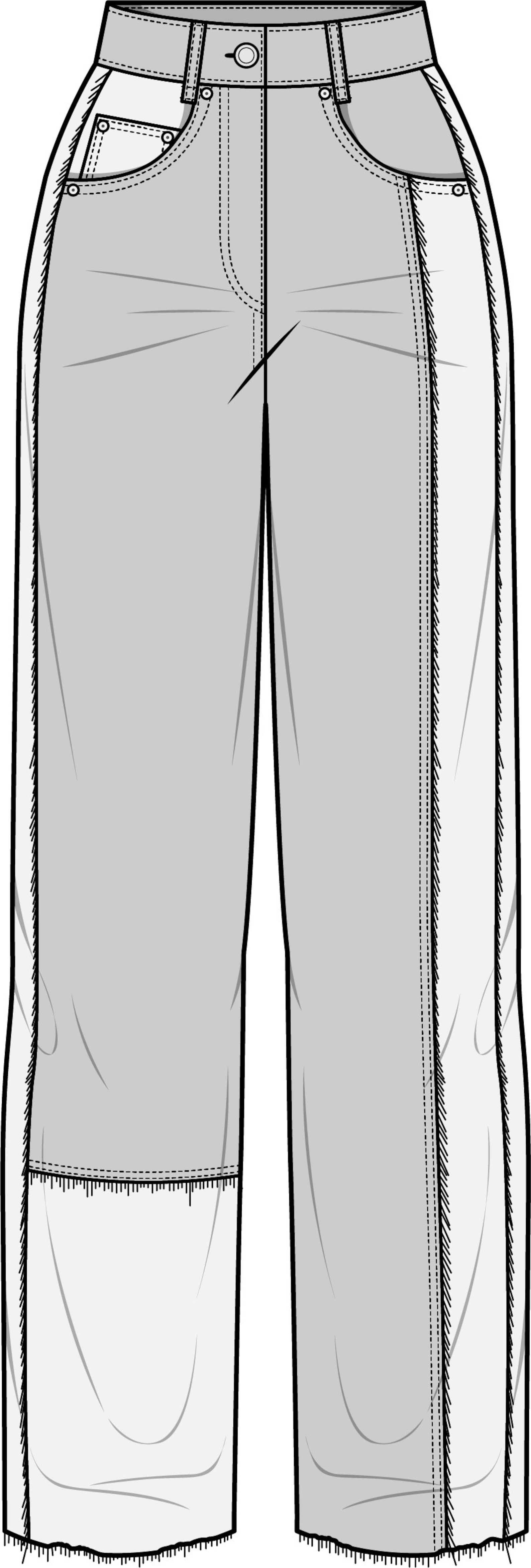 DENIM JEANS PACK 1 _CAD Technical Drawing Designs_adobe Illustrator - Etsy