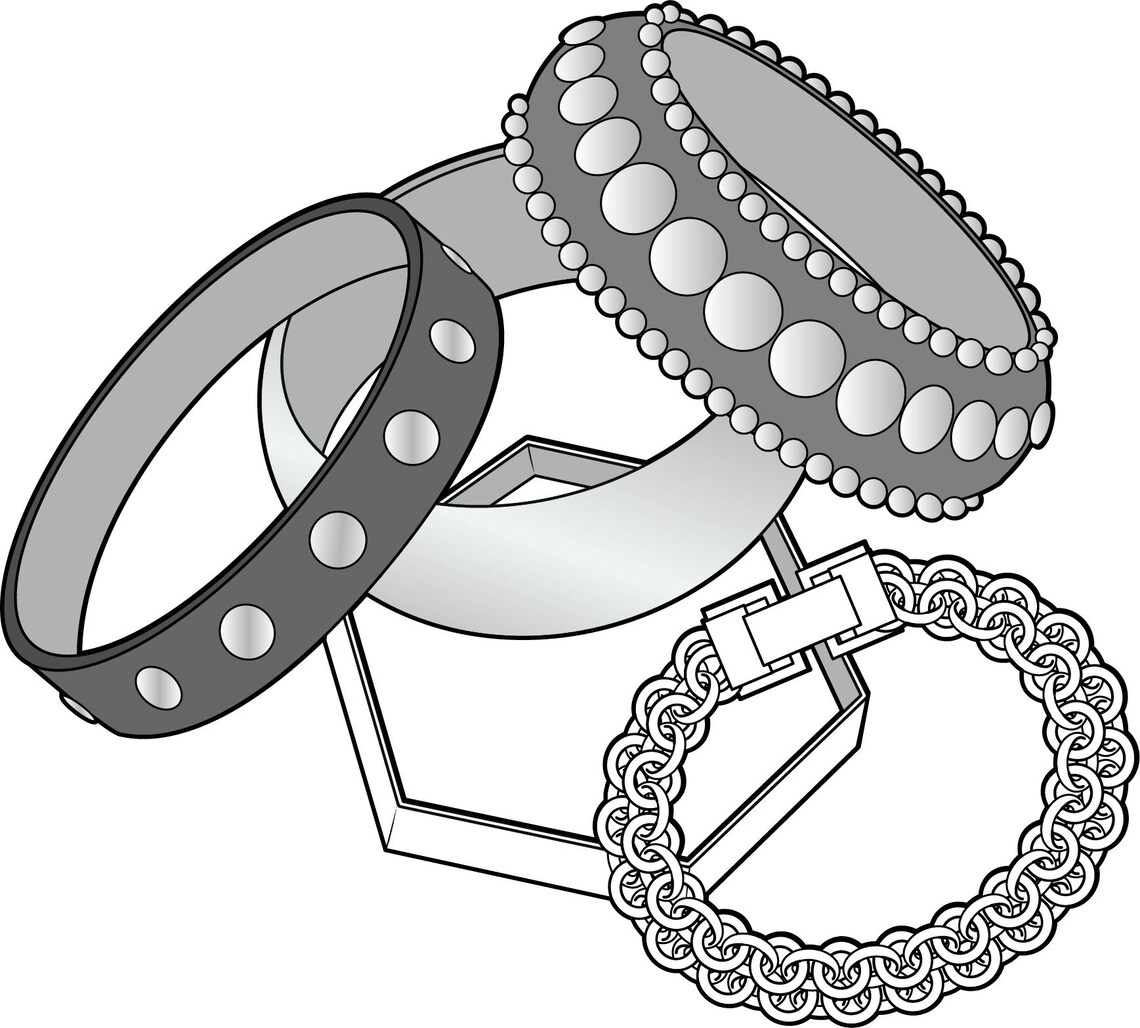JEWELLERY CUFFS BRACELETS_CAD Technical Drawing_adobe Illustrator - Etsy